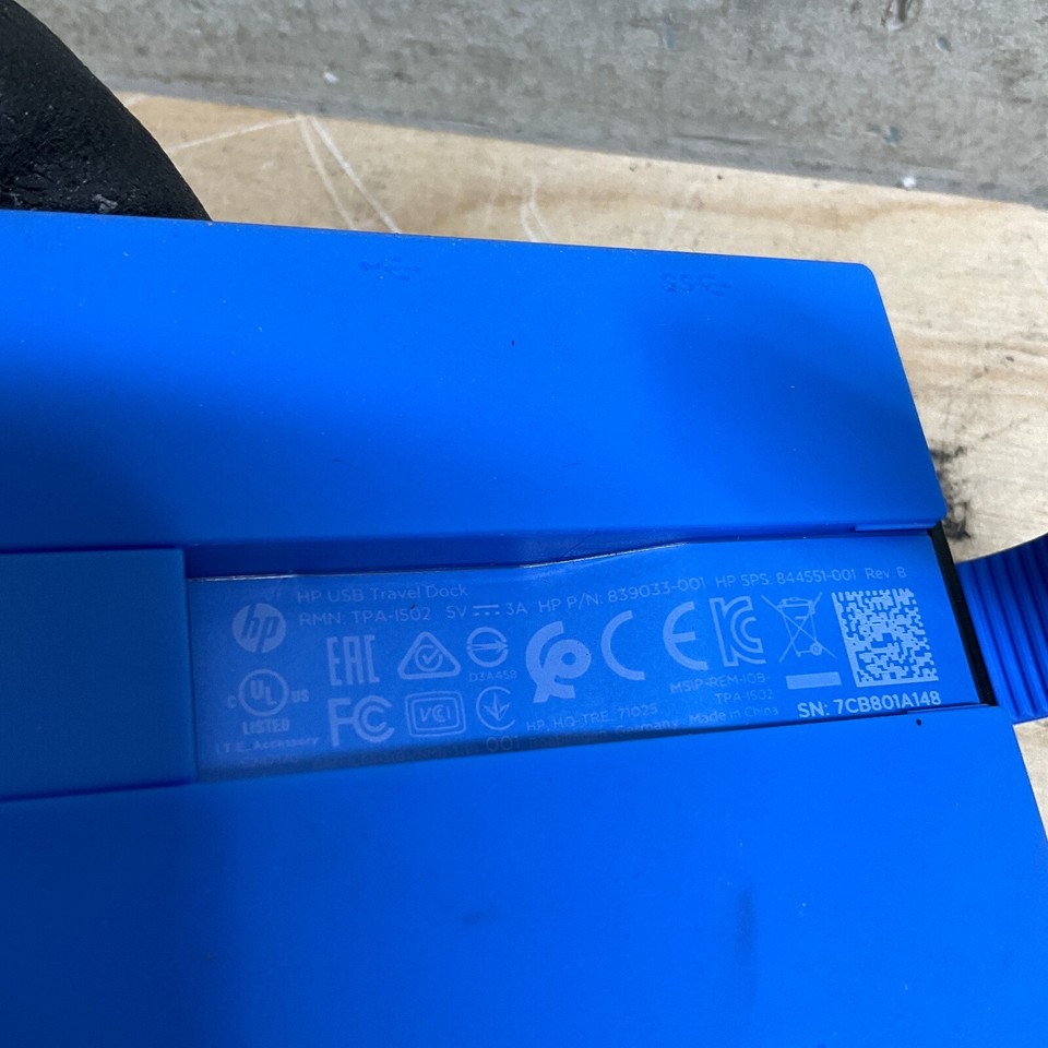 HP Travel Dock USB-C HP P/N: 839032-001 HP SPS: 844550-001 (CB7) | eBay