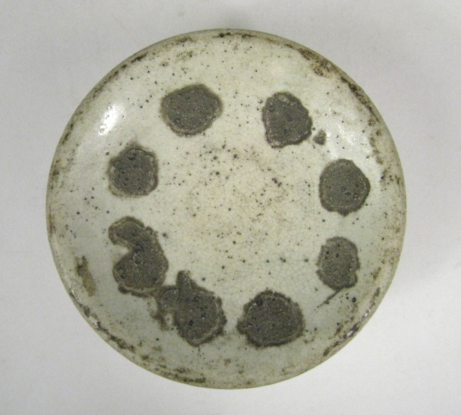 Asian Ceramic Bowl Stand Pottery Clay White Glazed Earthenware Footed ...