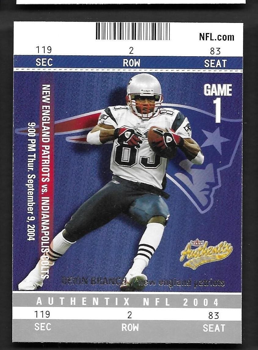 2004 Fleer Authentix #65 Deion Branch New England Patriots | eBay