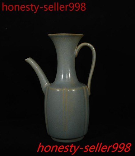 10"Song ru kiln porcelain exquisite Ancient Drinking vessel Teapot pot ...
