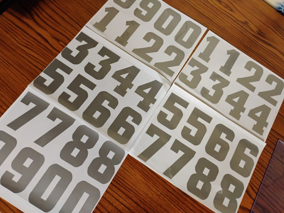 4" Vinyl Numbers- Iron On Transfer For T-Shirt & Other Fabrics | eBay