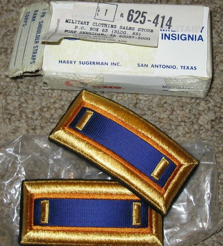 US Army Aviation Lieutenant LT Shoulder Straps, New in Box, 1983 | eBay