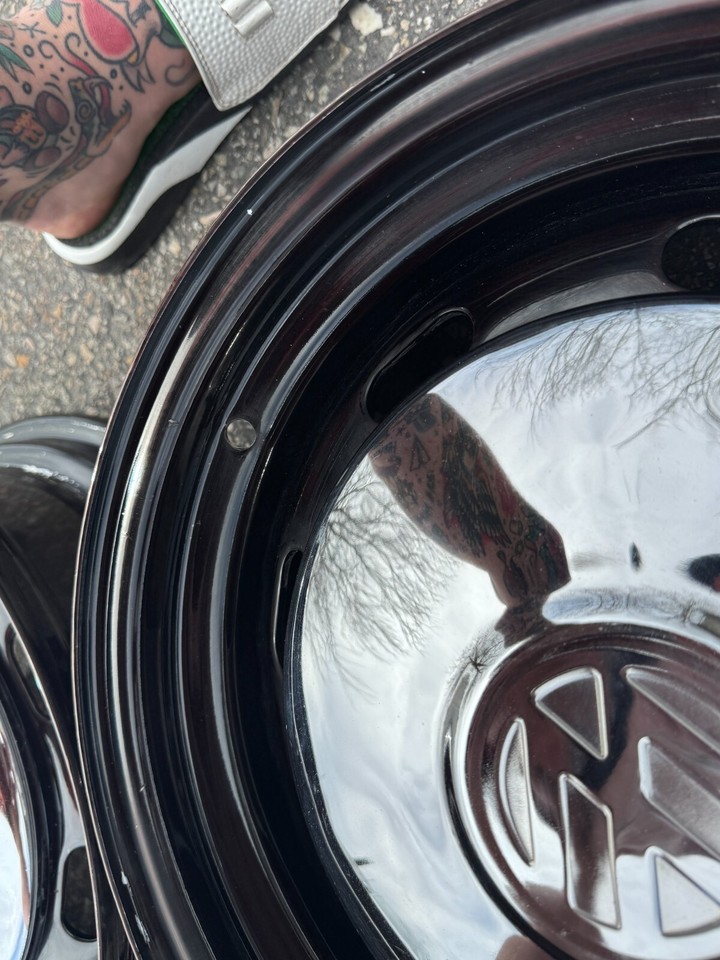 15" VOLKSWAGEN VW BEETLE 4X130 BLACK / CHROME RIMS WHEELS | eBay