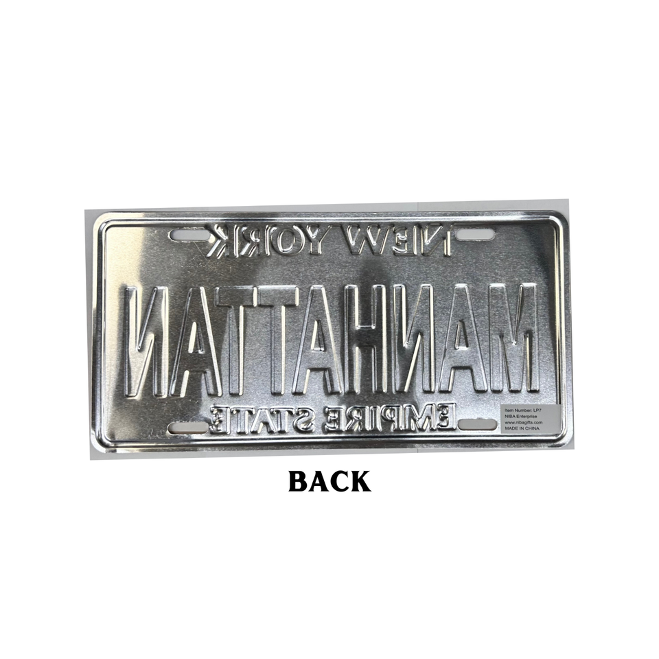 MANHATTAN: NEW YORK Gift Souvenir License Plate for Car, Truck, Home ...