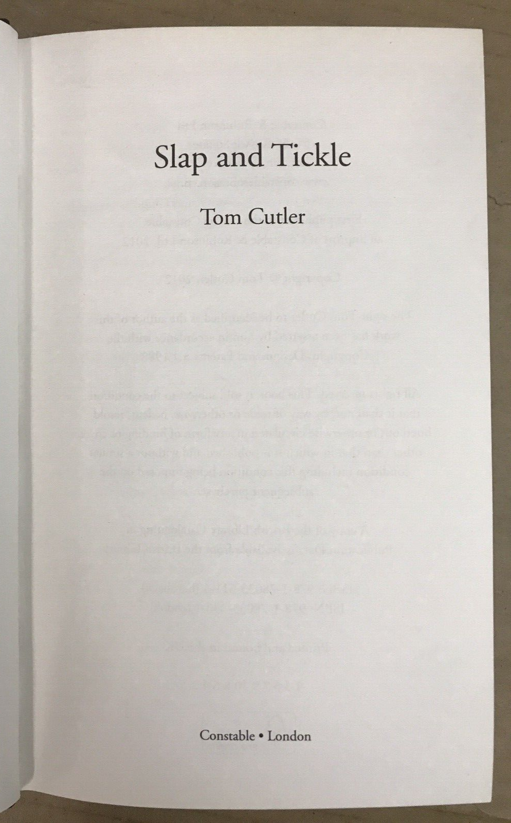 Slap and Tickle: The Unusual History of Sex - Tom Cutler - Hardback ...