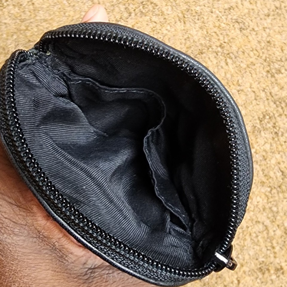 Vintage Brighton Small Leather Coin Change Purse Black/Brown Heart Logo ...