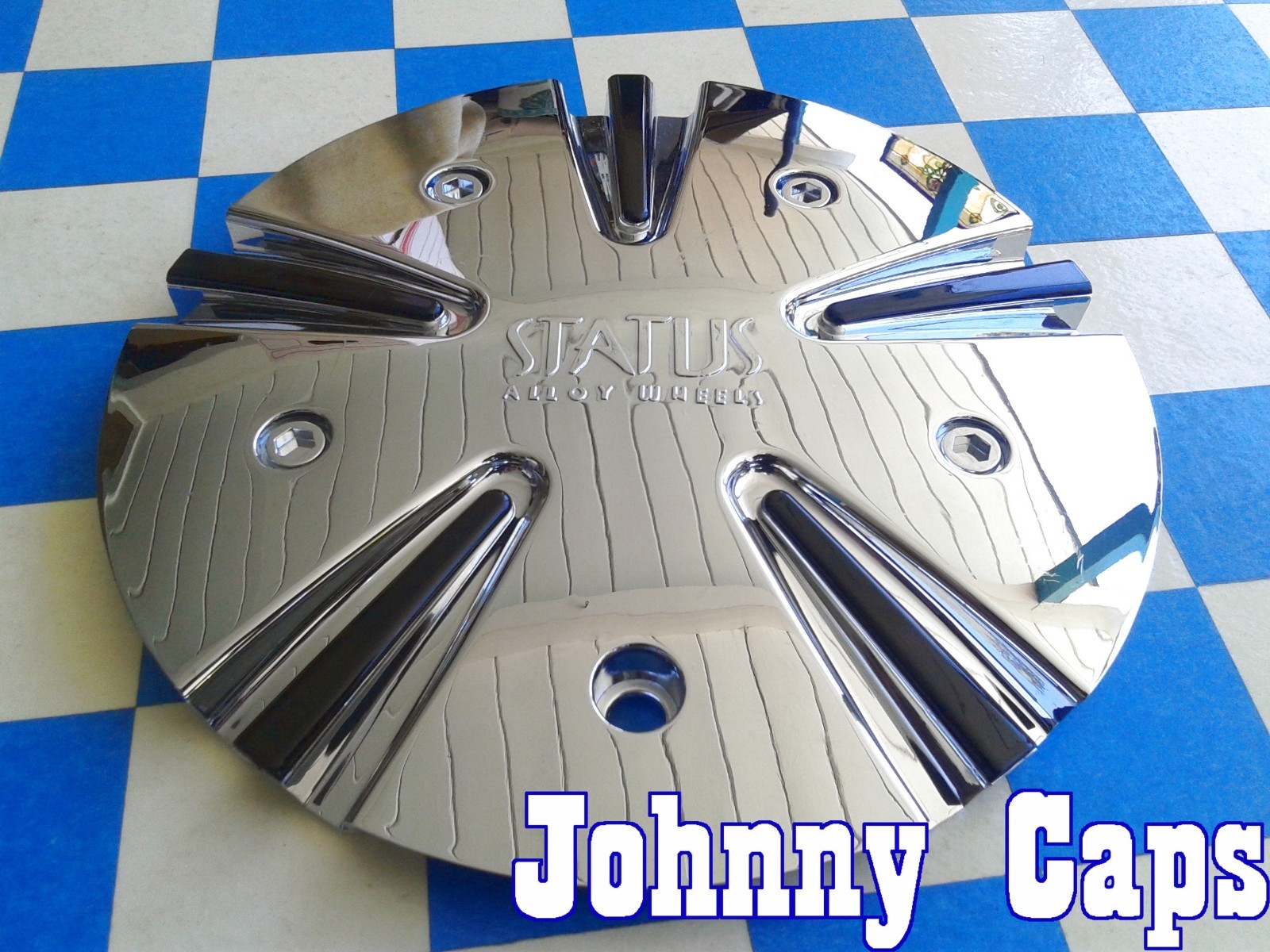 STATUS Wheels [42] CHROME Center Caps # C597703(2490)/ CAP-S222 Custom ...