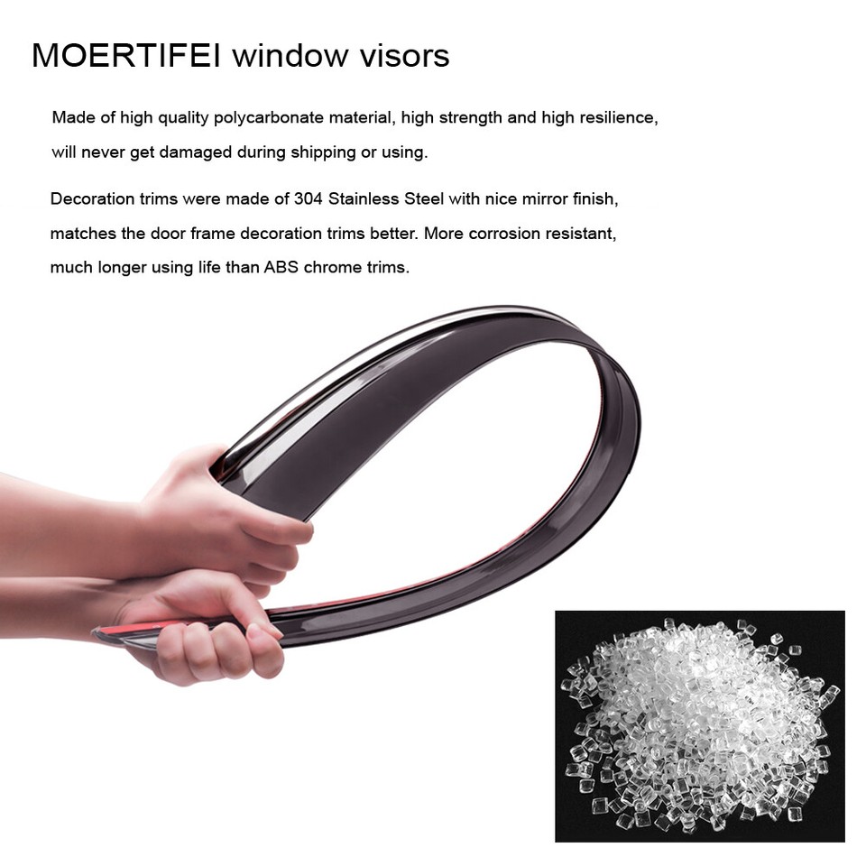 Car Side Window Vent Deflector Sun Rain Visor for Volvo XC60 2018-2023 ...