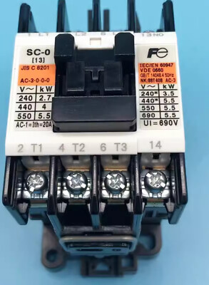 Fuji Electric AC Contactor SC-0 1A 13NO AC110V 220V 380V AC24V | eBay