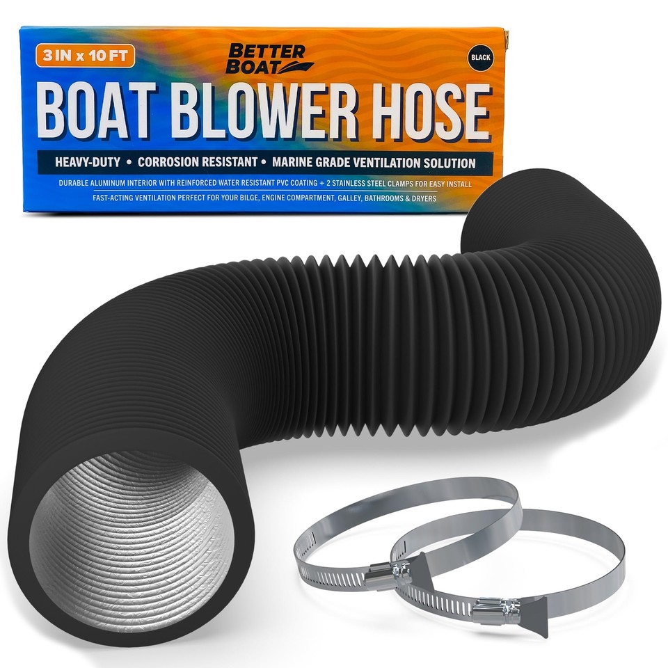 Boat Blower Hose Marine Exhaust Hose 10' Bilge, Engine Compartment ...