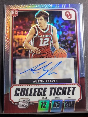 2021 Contenders Optic College Ticket Austin Reaves Rookie Reeves Auto ...