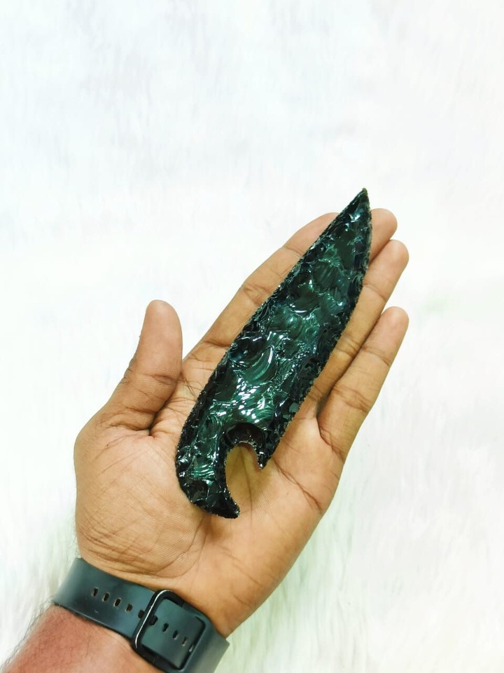 Handcrafted Athame Obsidian Knife Hand Knapped Antique Crystal Knife ...