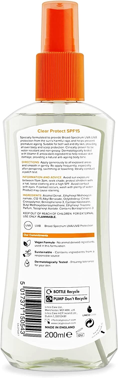CALYPSO CARROT OIL SPRAY SPF 0/15 DEEP TAN SPRAY 2 /6/15/ AFTER SUN ...