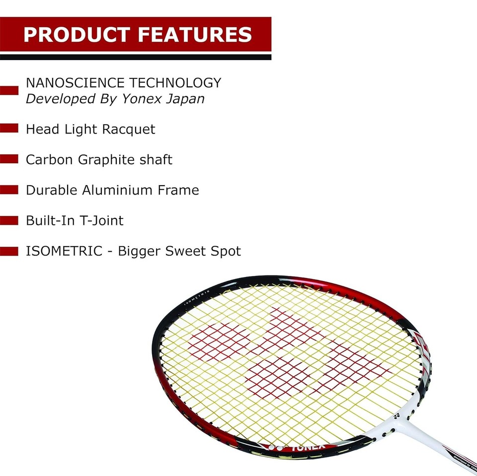 YONEX Nano Ray 7000 G4-2U Aluminum Badminton Racquet with Full Cover ...