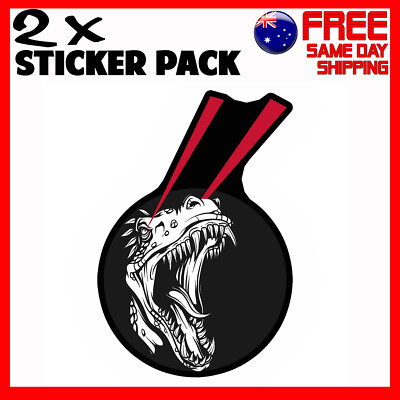 2 x Stickers - T Rex Dinosaur Lazer Eyes - Car Bumper Funny Novelty ...