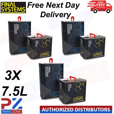 3X FINAL SYSTEMS ULTIMATE CLEARCOAT LACQUER WITH EXTRA FAST HARDENER 7 ...