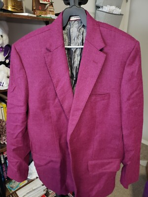 Bubble Pink Melange Tweed Blazer with Yellow Elbow Patches from ...