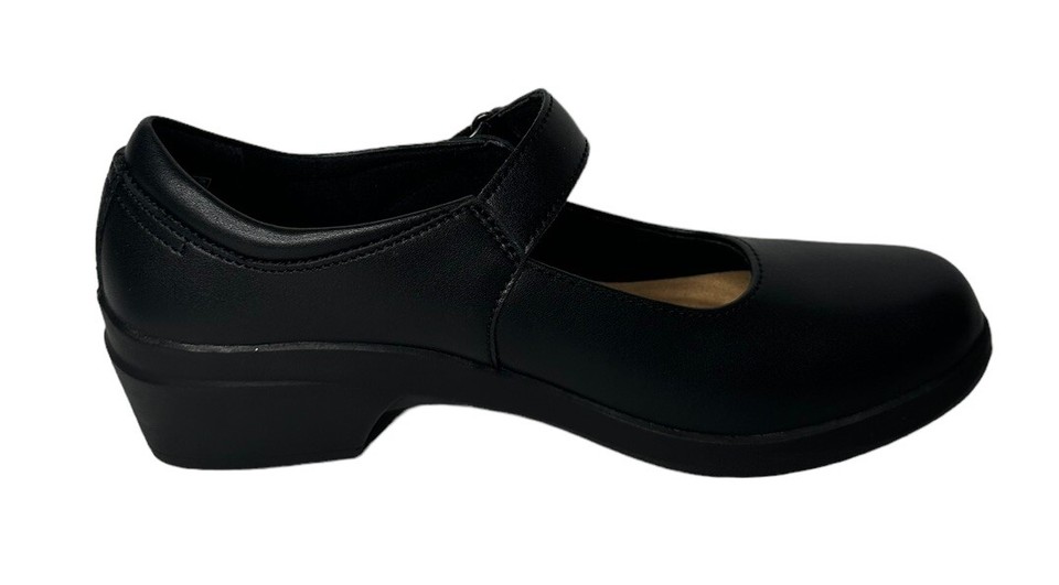 NEW Clarks Womens 8 Talene Ave Black Leather Non Slip Mary Jane Shoes ...