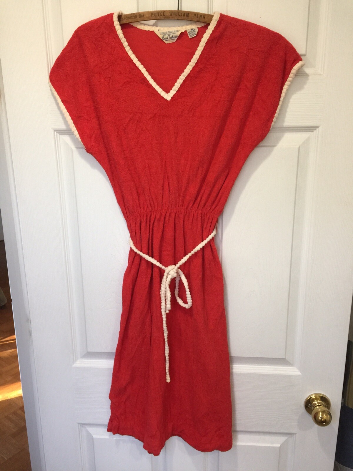 Vtg. Sears 60s 70s Hippie Mod Terry Cloth Dress Swims… - Gem