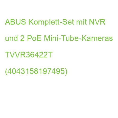 ABUS Komplett-Set mit NVR und 2 PoE Mini-Tube-Kameras TVVR36422T (4043158197495) | eBay