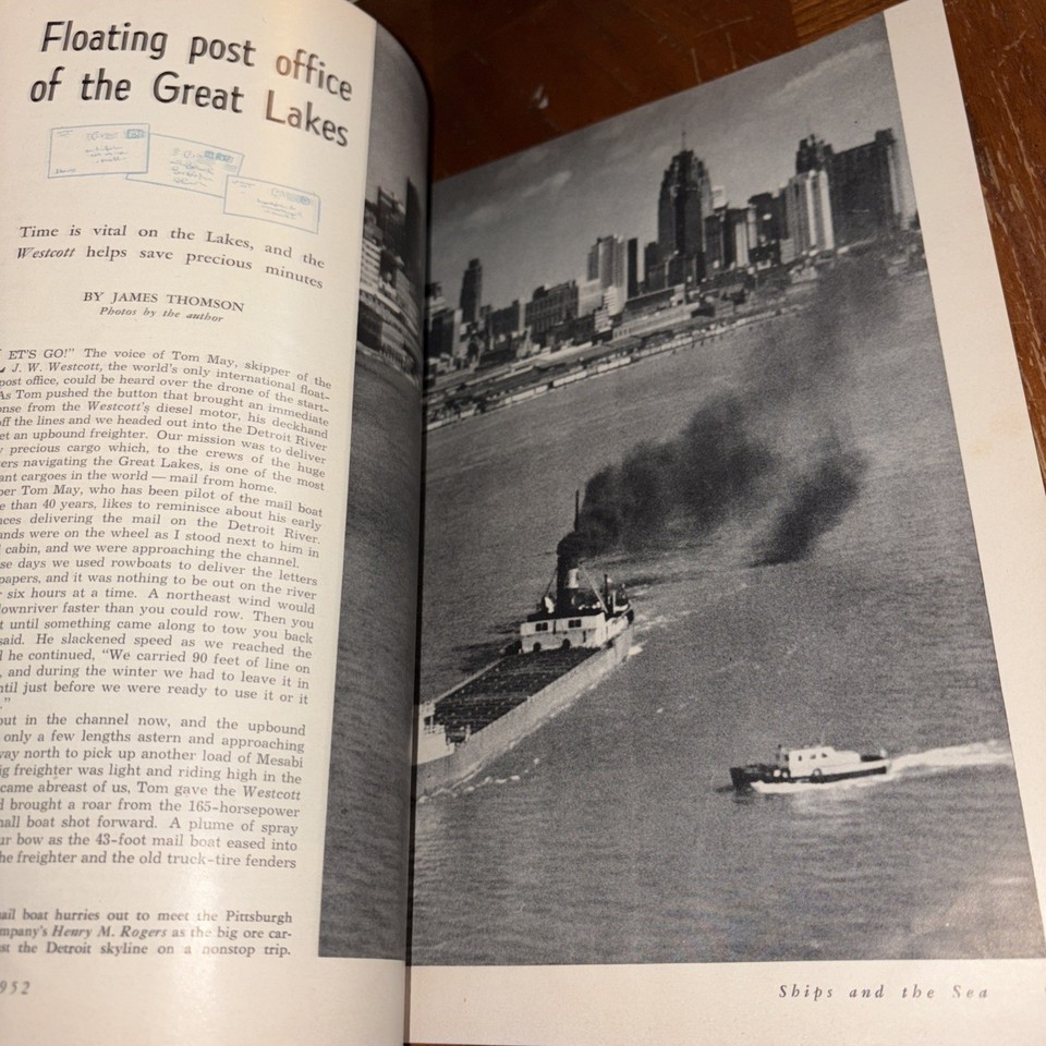 Ships and The Sea 1952 Magazine: Detroit’s Floating Post Office Tampa ...