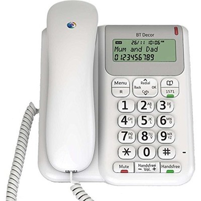 BT Décor 2200 Corded Landline House Phone, Home Phone, Phonebook ...