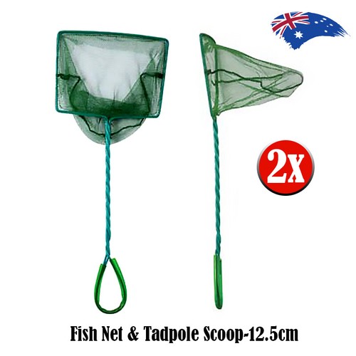 2Pcs Aquarium Fish Tank Fish Net Coldwater Marine Netting Scoop 12.5cmx ...