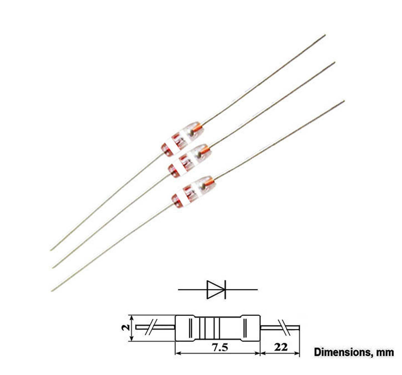20pcs D2 D9 Germanium Diode Fuzz Guitar and Crystal Radio Vintage USSR ...