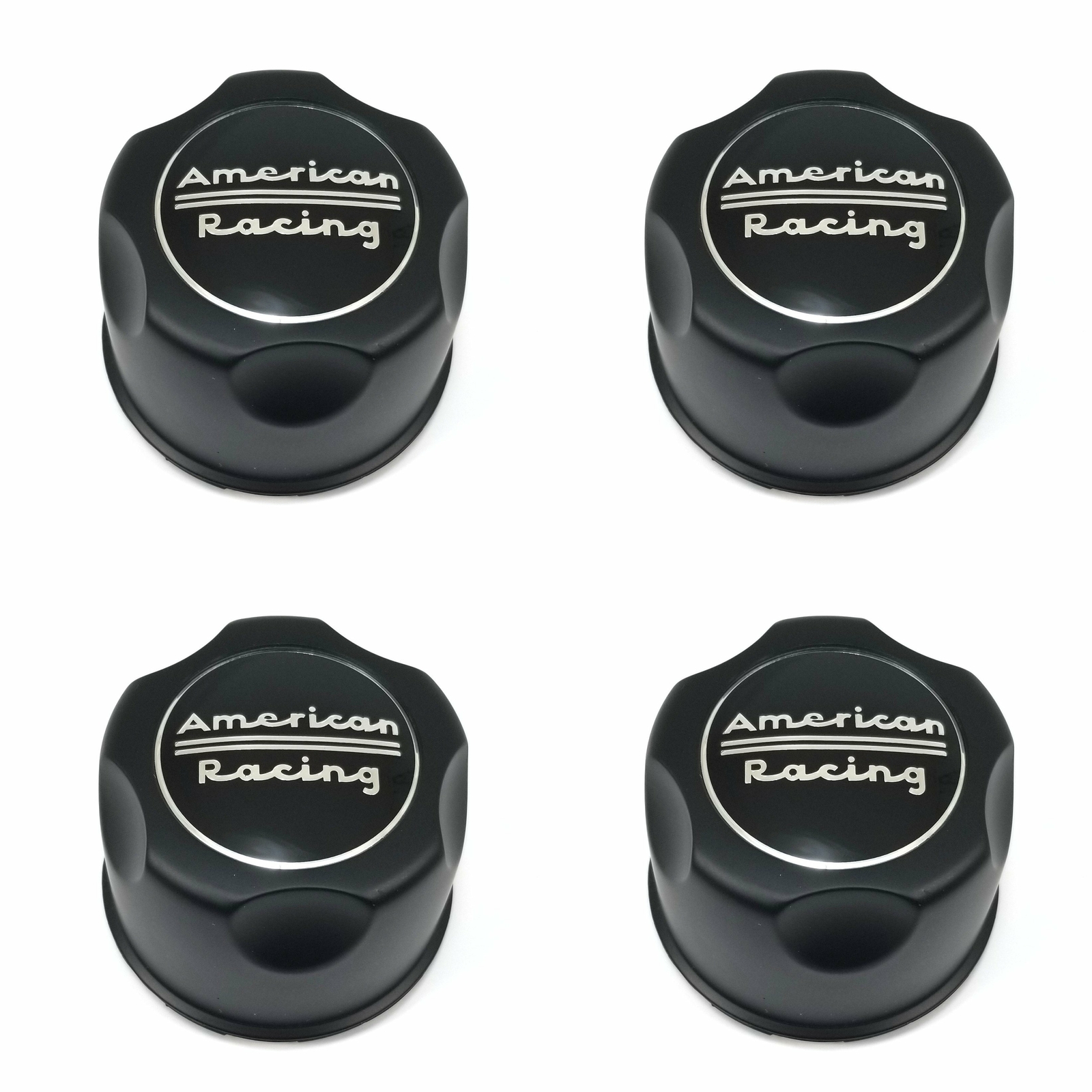 4 American Racing Black Center Caps for 5/6L AR910 AR62 Outlaw II AR926 ...