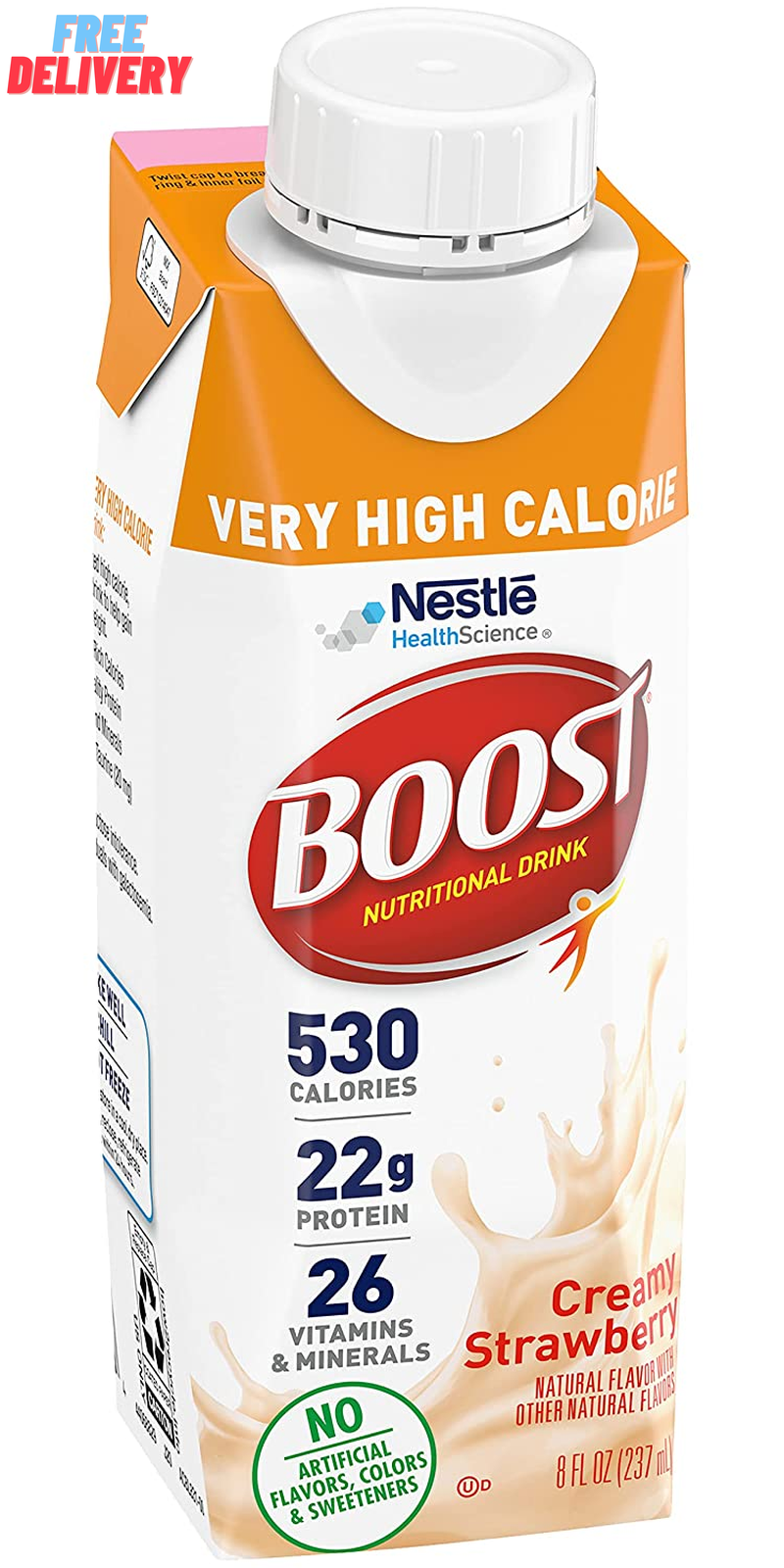 Boost Very High Calorie Nutritional Drink Creamy Strawberry Made with ...