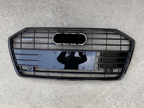 Black Front Bumper Mesh Grille For Audi A6 S6 2019-2023 Update to S6 | eBay