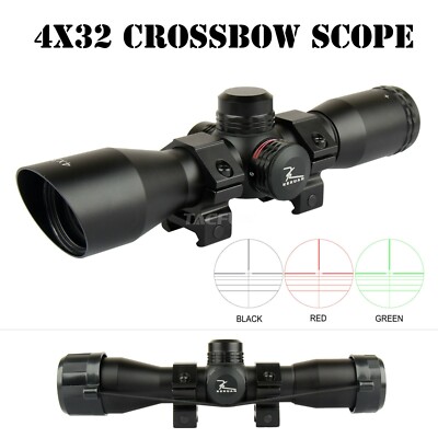 New 4X32 Crossbow Compact Multi Range Reticle Scope Red Green With ...