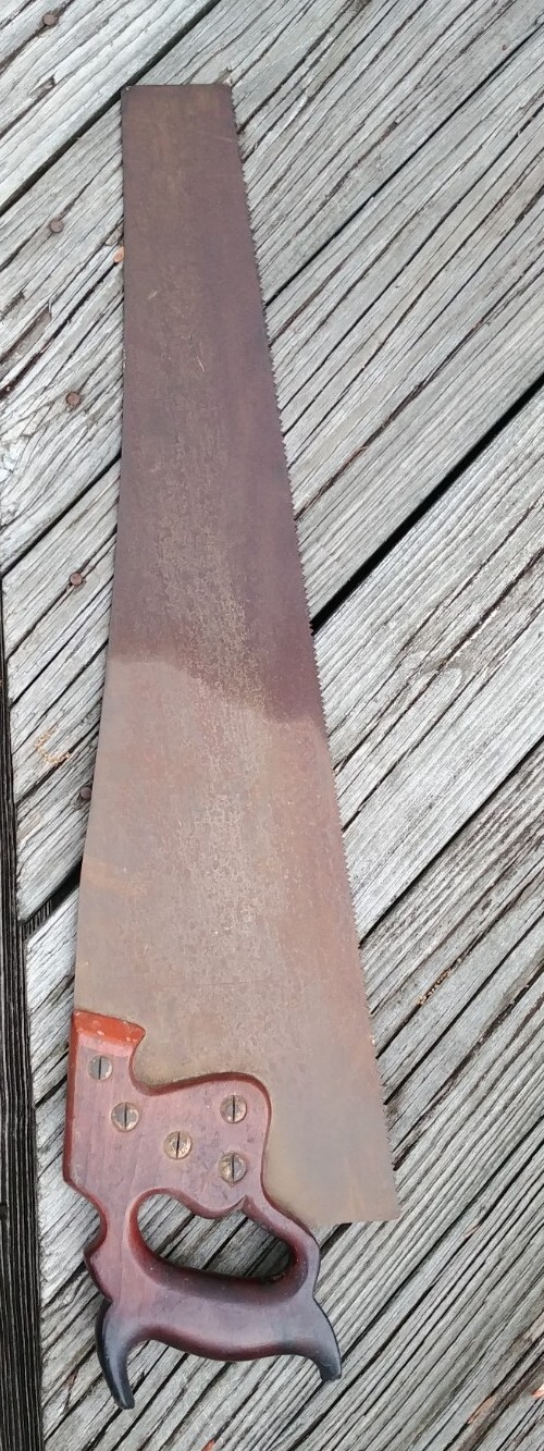 Antique Vintage H.Disston & Sons Philada 26" Rip Cut Hand Saw USA | eBay