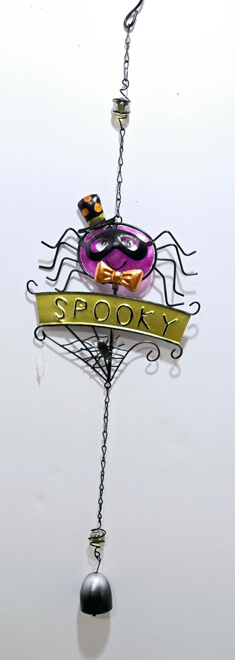24 Inch Halloween Spooky Spider Hanging Bell Wind Chime Decoration | eBay