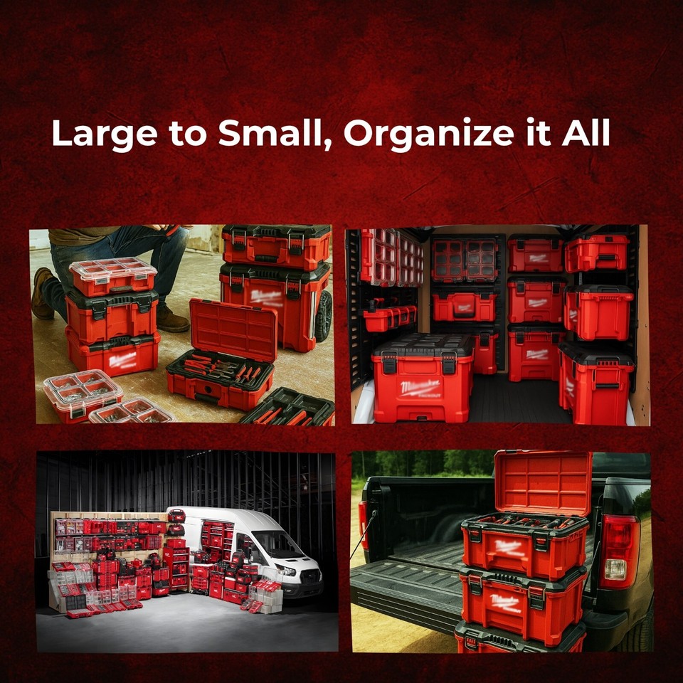 Milwaukee M12 M12 Stubby Impact 3/8" Packout Compact Insert Organizer ...