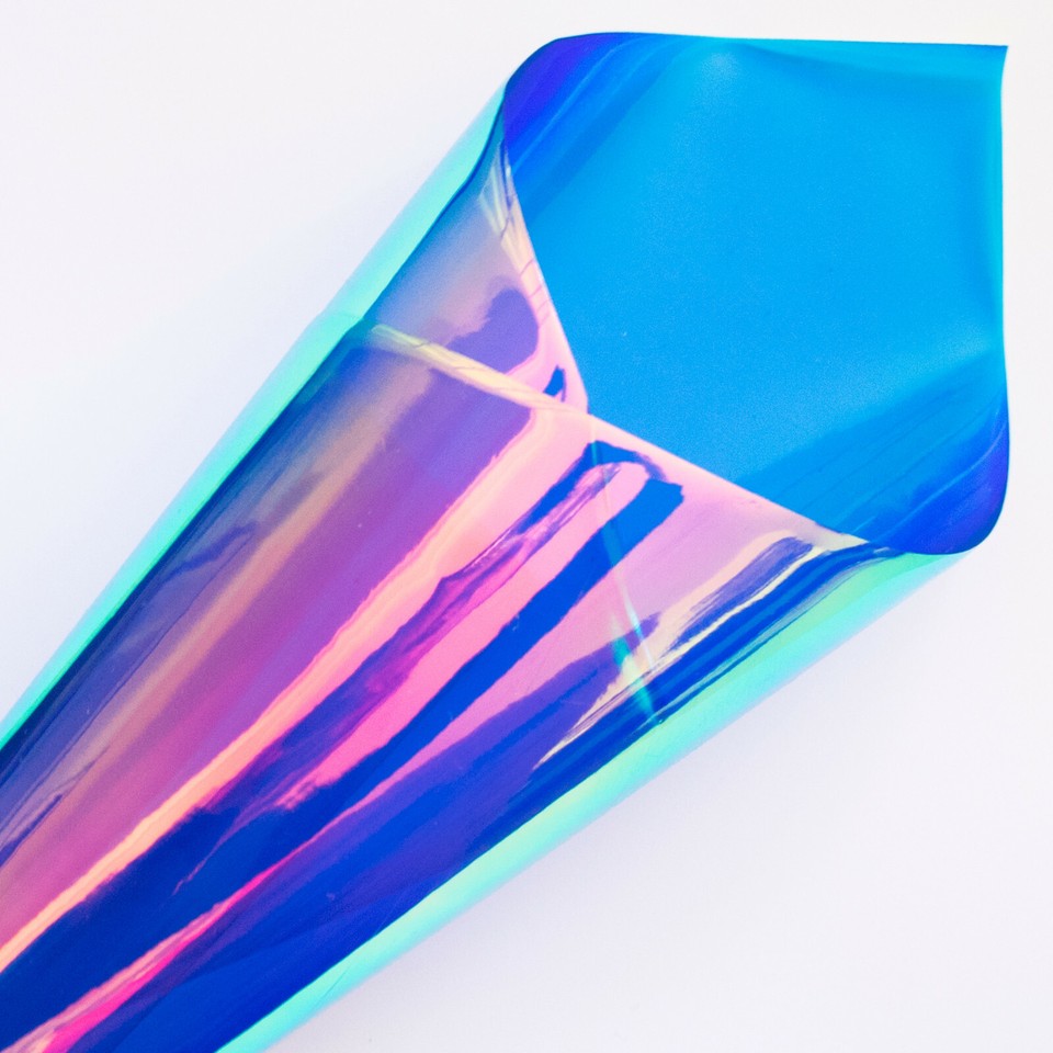 Iridescent Smooth Transparent Vinyl Fabric - A4 Sheets Crafts & Bows ...