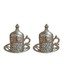 Ottoman Turkish Silver Metal Tea Coffee Saucers Cups Tray Set - Over ...