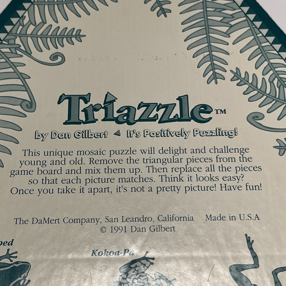 Triazzle Poison Arrow Frogs Dan Gilbert Triangle Brain Teaser Puzzle | eBay