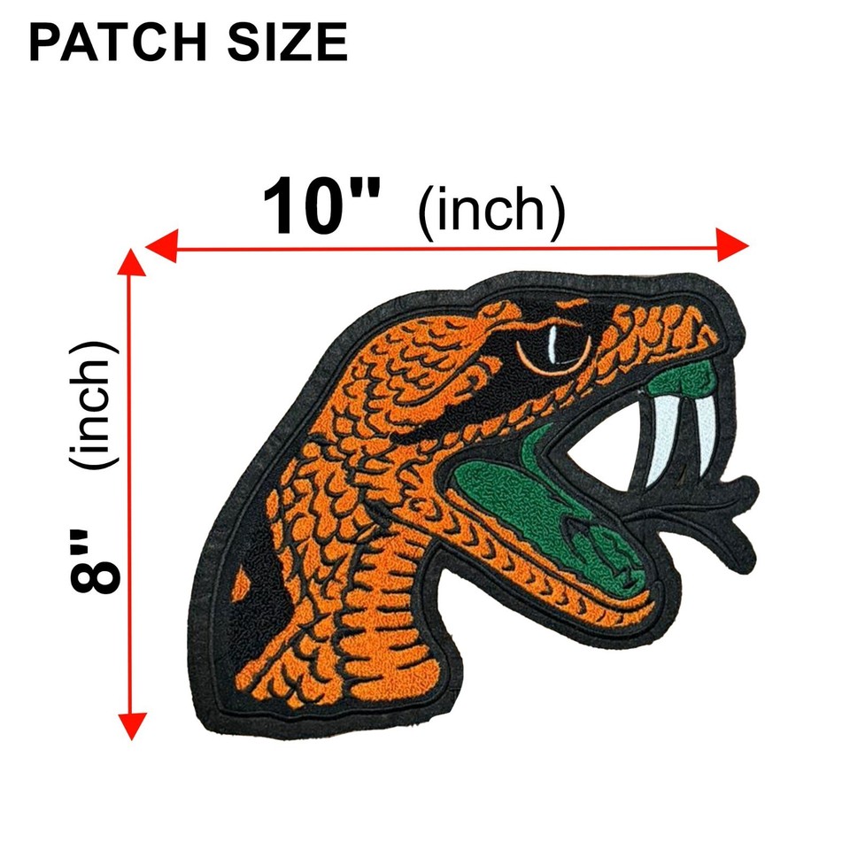 Embroidered Cobra Snake Head Patch Iron On Venom Serpent Jacket ...