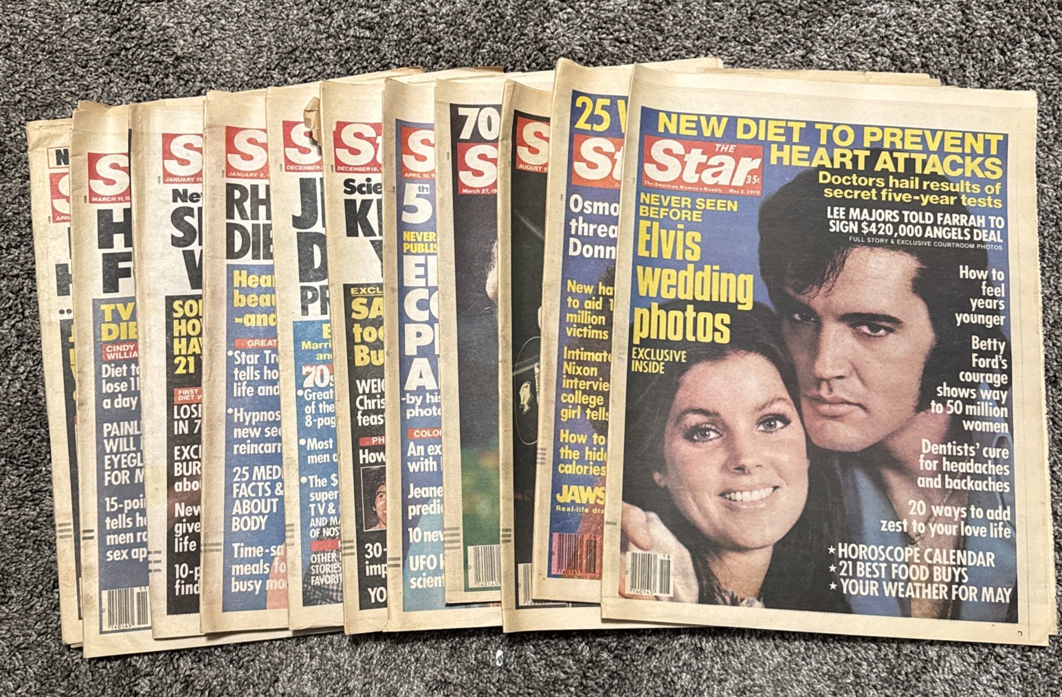VTG The Star Tabloid Mag. Lot Of 11 1978-1980 Elvis And Many More VG to ...
