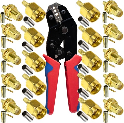 SMA cable crimping tool and 10pcs male to female connectors for Blue | eBay