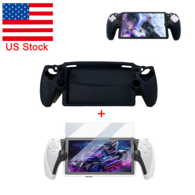 Silicone Protective Cover Case +Screen Protector For Sony PS5 ...