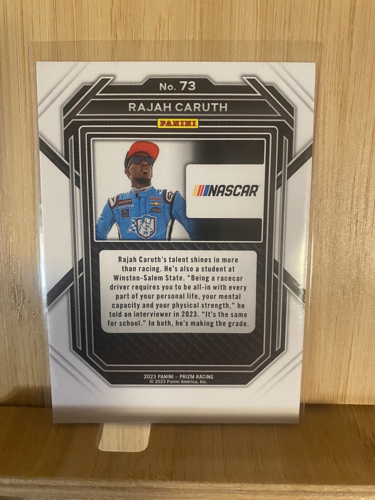 Rajah Caruth 2023 Panini Prizm Racing Rookie Base Card GMS Racing | eBay