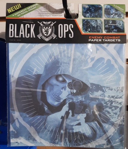 PACK OF 20 - BLACK OPS vs ZOMBIES Airsoft Gun BB Paper Targets Shooting ...