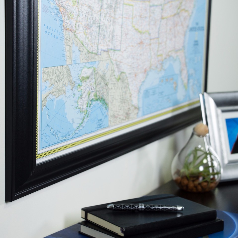 Craig Frames Classic United States Push Pin Travel Map with Pins - 24 x ...