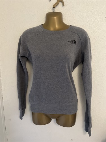 The North Face Sweater Womens Medium Gray Pullover Crew Neck Cotton ...