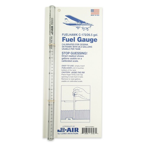 Cessna Luso Aviation J-Air FUELHAWK C-172 26.5 Gallon Fuel Gauge Dip ...