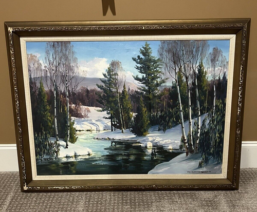 Edna Palmer Englehardt Peace Of Winter Art Oil Painting Signed Framed ...