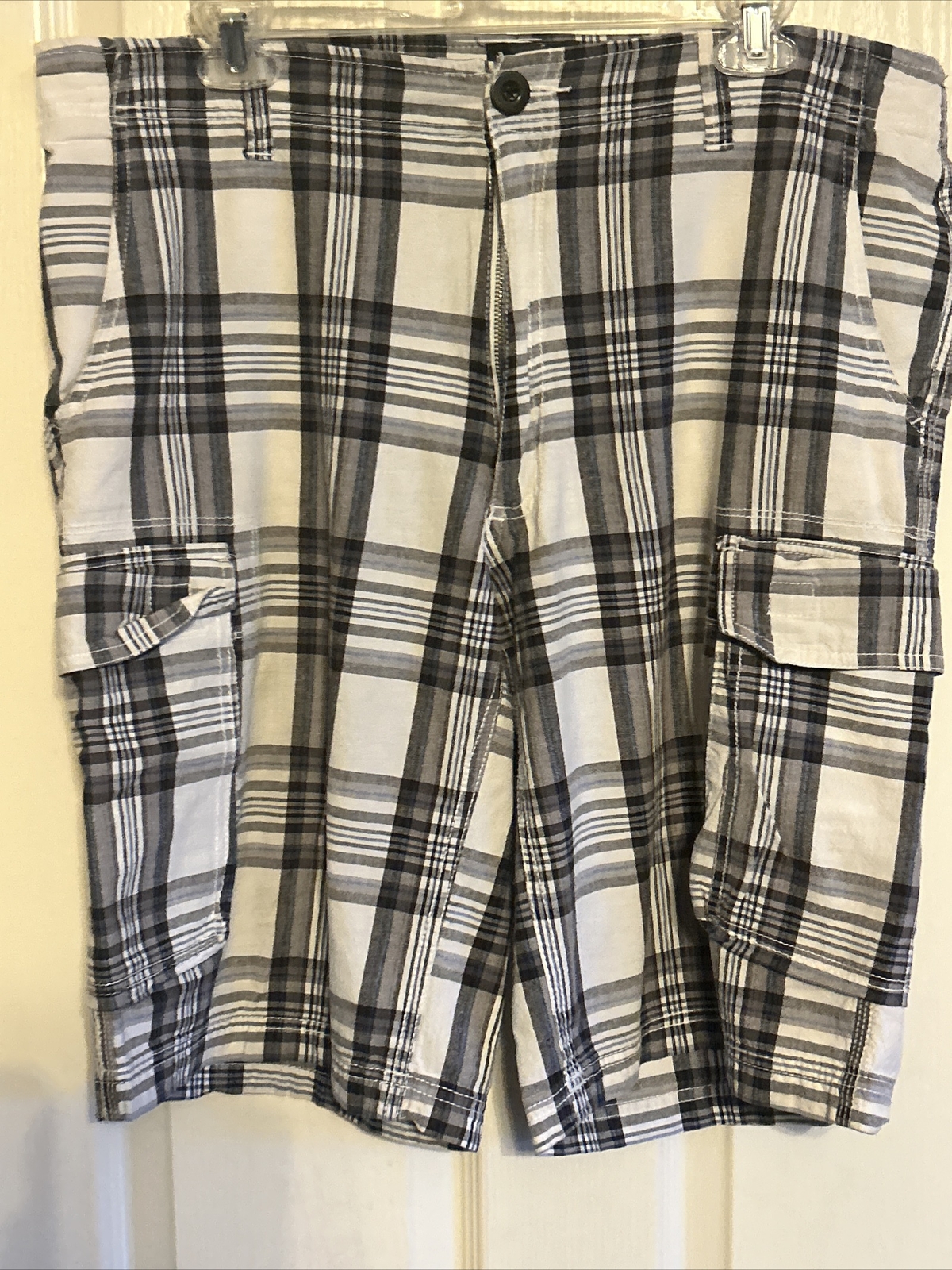 Men's Modern Culture Plaid cargo Shorts 100% Cotton S… - Gem