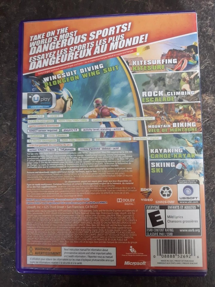 Motionsports Adrenaline 2011 Xbox 360 Kinect Game COMPLETE Good ...